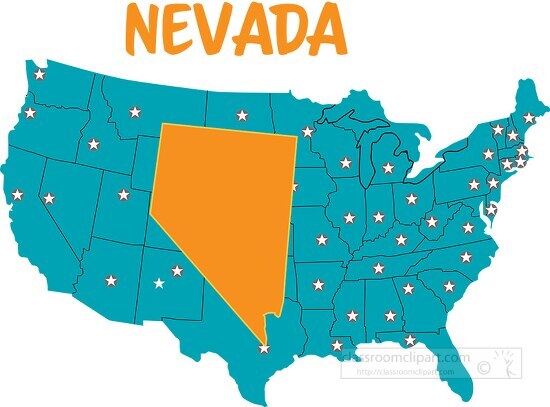 nevada map united states clipart - Classroom Clip Art
