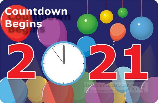 new year 2021 coundown new year clipart - Classroom Clip Art