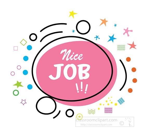 Free nice job design illustration clipart - Classroom Clipart