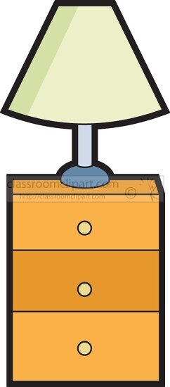 night stand with lamp clipart - Classroom Clip Art