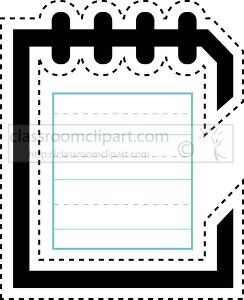 notebook dotted lines - Classroom Clip Art