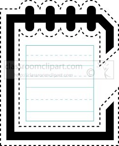 notebook symbol - Classroom Clip Art