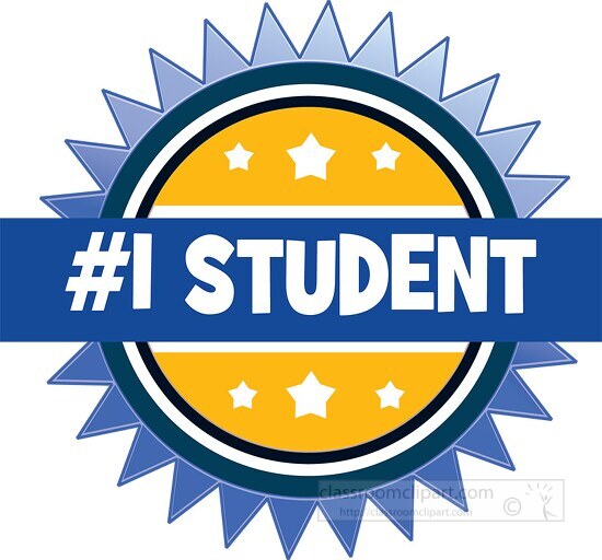 number one student clipart - Classroom Clipart