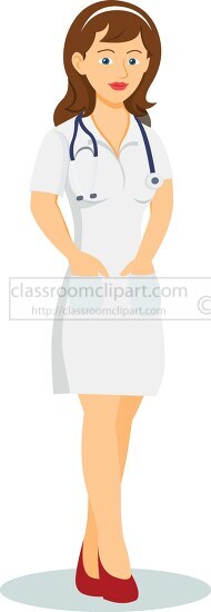 nurse standing full pose clipart 6227 - Classroom Clip Art