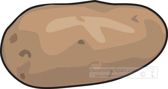 one brown potato clipart - Classroom Clipart