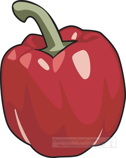 one red bellpepper clipart - Classroom Clipart