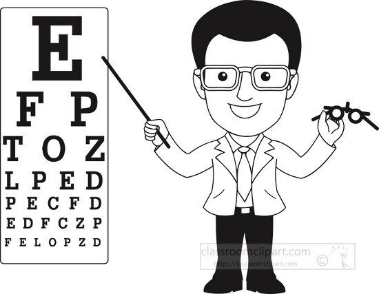 optician black outline clipart - Classroom Clip Art