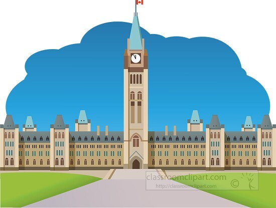 Ottawa Parliament Building Canada clipart - Classroom Clip Art