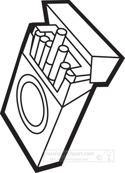 pack_of_cigarettes_outlines_213.eps - Classroom Clip Art