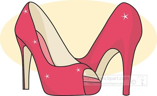pair of womans high heel shoes - Classroom Clip Art
