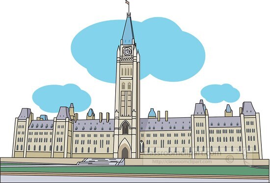 Ottawa Parliament Building Canada clipart - Classroom Clip Art