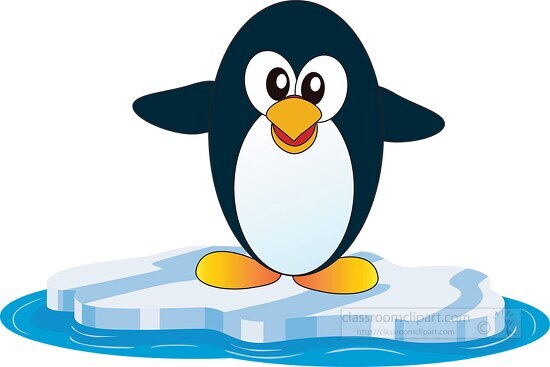 penguin on iceberg clipart clipart - Classroom Clip Art