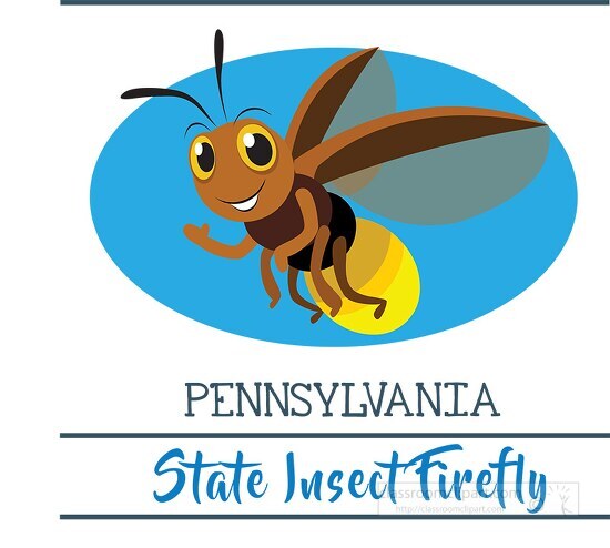 pennsylvania state insect the firefly clipart image - Classroom Clip Art