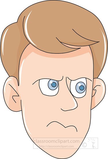 petulant facial expression clipart - Classroom Clip Art