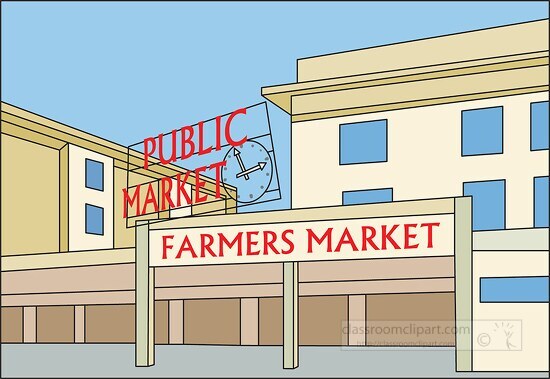 pike market seattle washington - Classroom Clip Art