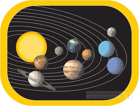 planets_around_sun_clipart.eps - Classroom Clip Art
