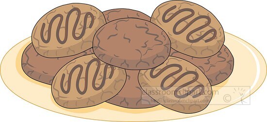 plate with chocolate cookies clipart 951 - Classroom Clip Art