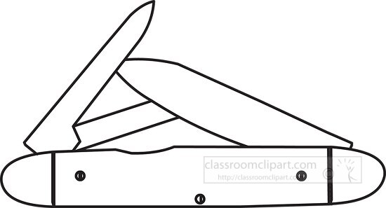 pocket knife black outline - Classroom Clip Art