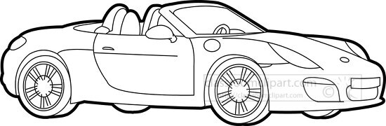 porsche boxster outline clipart - Classroom Clip Art
