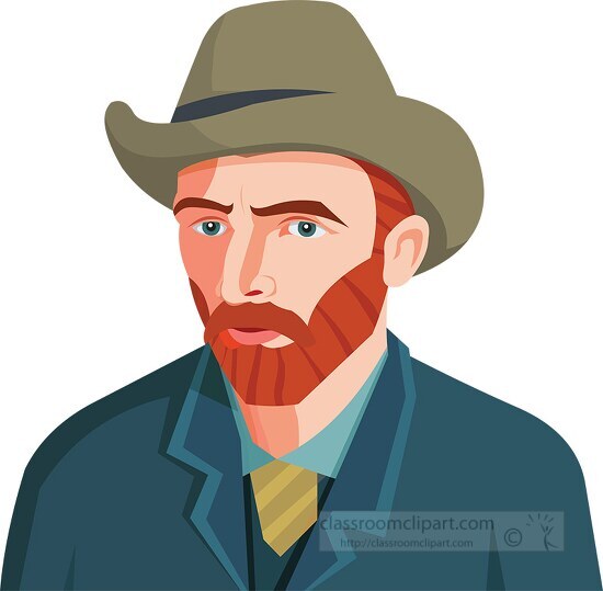 portrait van gogh artist clipart - Classroom Clip Art