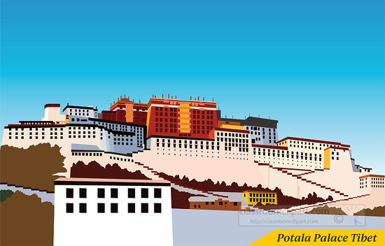 potala palace Lhasa tibet clipart image 519 - Classroom Clip Art