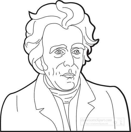 president-andrew-jackson-outline-clipart - Classroom Clip Art