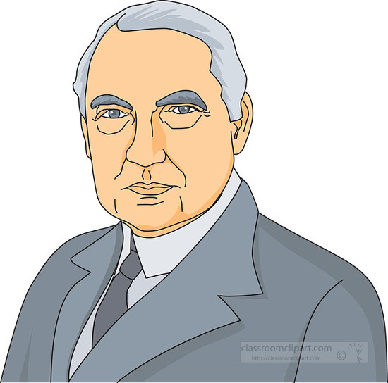 president-warren-g-harding-clipart - Classroom Clipart