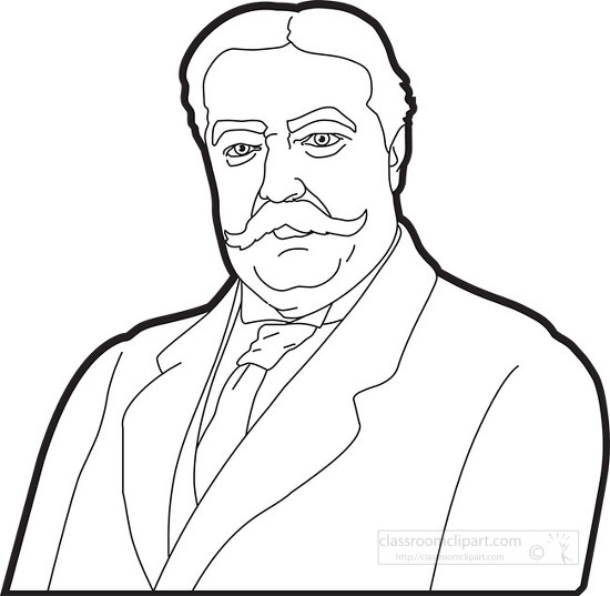 Free president-william-howard-taft-clipart-outlune - Classroom Clipart