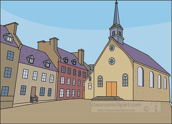 quebec city old town canada - Classroom Clip Art