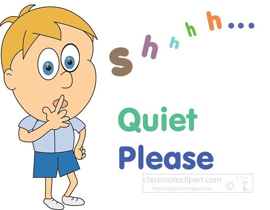 Free Quiet Please Clipart - Classroom Clipart