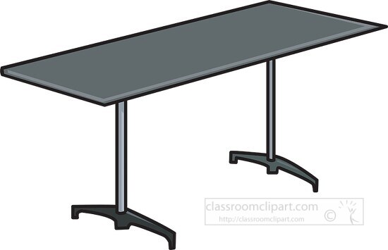 Office Clipart-rectangle folding table clipart