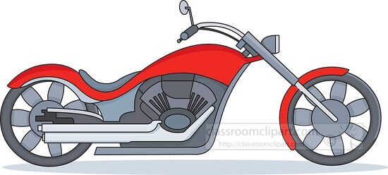 red chopper motorcyle clipart - Classroom Clip Art