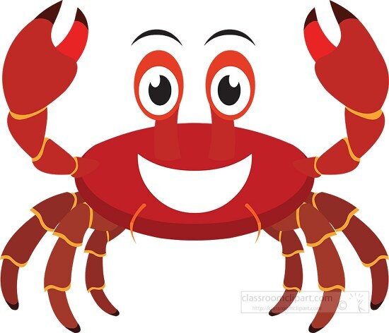 red crab marine animal clipart - Classroom Clip Art