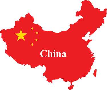 red map of china clipart - Classroom Clip Art