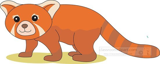 red panda with long tail clipart - Classroom Clip Art