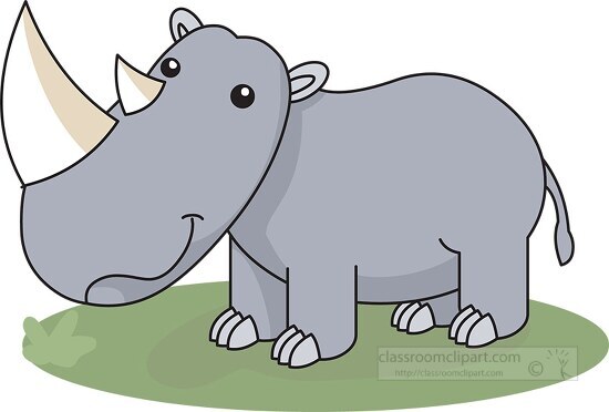 rhinoceros animal clipart - Classroom Clip Art
