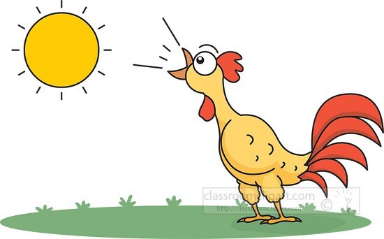 Free rooster making morning voice - Classroom Clipart