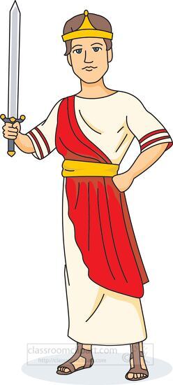 royal costume man ancient rome - Classroom Clipart