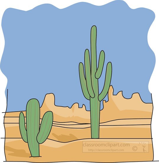 sanguaro catcus 03 - Classroom Clip Art