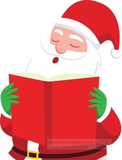 santa singing 20202 - Classroom Clip Art