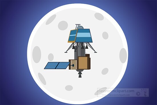 satellite orbits near the moon clipart - Classroom Clip Art
