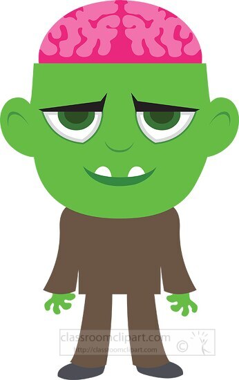 scary frankenstein character with open brain halloween costume c ...