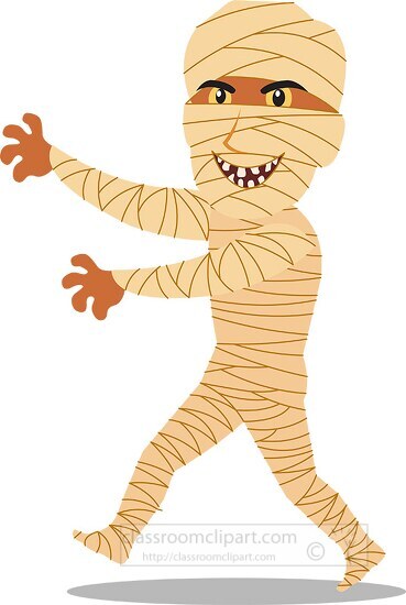 scary wrapped mummy halloween clipart - Classroom Clip Art