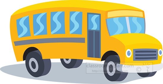 school bus cartoon style cliipart - Classroom Clip Art