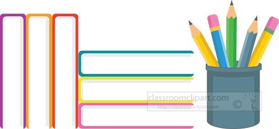 school chalkboard and books back to school clipart 1 - Classroom Clipart