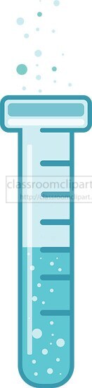 science glassware test tube with bubbles clipart - Classroom Clip Art
