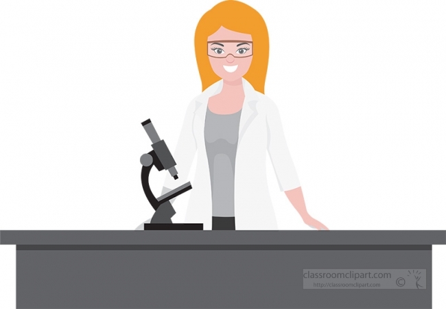 scientist gray color - Classroom Clip Art