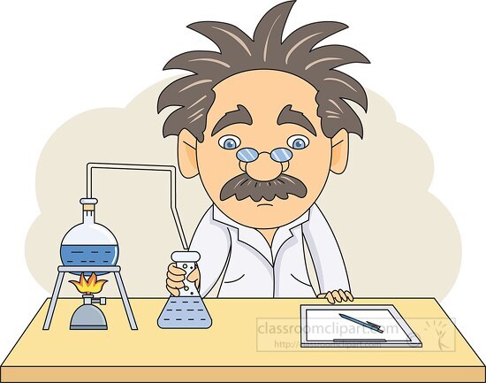 scientist in lab 06 - Classroom Clip Art