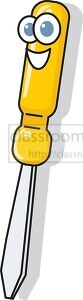 screwdriver cartoon character clipart - Classroom Clip Art