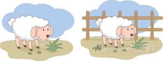 sheep in farm - Classroom Clip Art